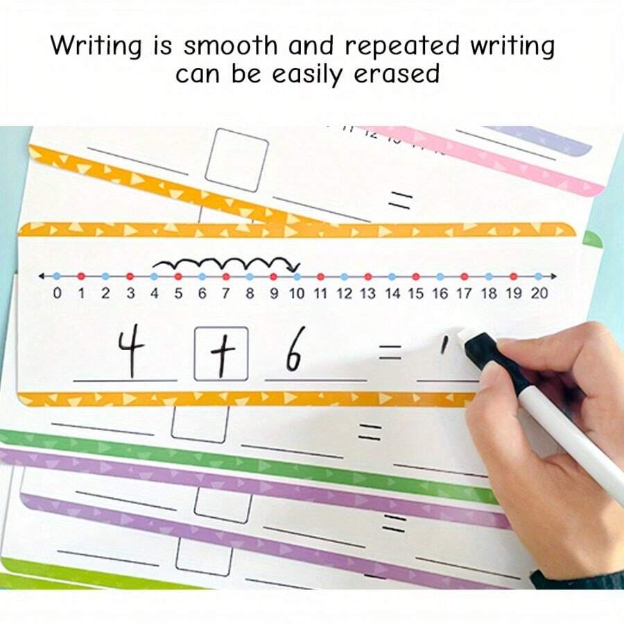 16 PCS 0-20 Dry Erase Number Line Board,Addition & Subtraction Game ...