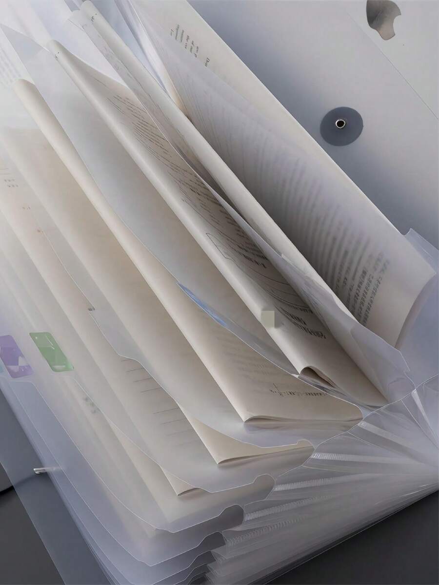 A4 Accordion Style File Folder With Multiple Layers & Subject Dividers ...