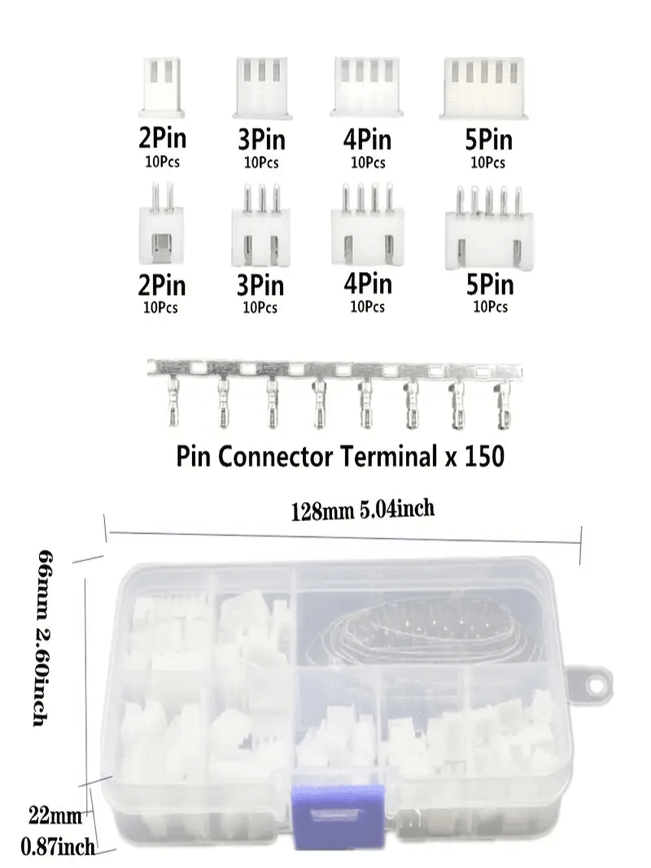 Set De 230 Piezas De Cajas De Terminales De Acoplamiento Blanco ...