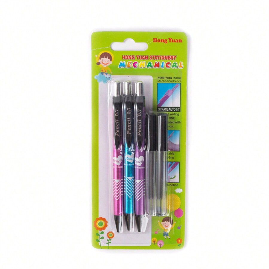 Mixed Color Set Of Hb 0.7mm Mechanical Pencils, Automatic Pencil For ...