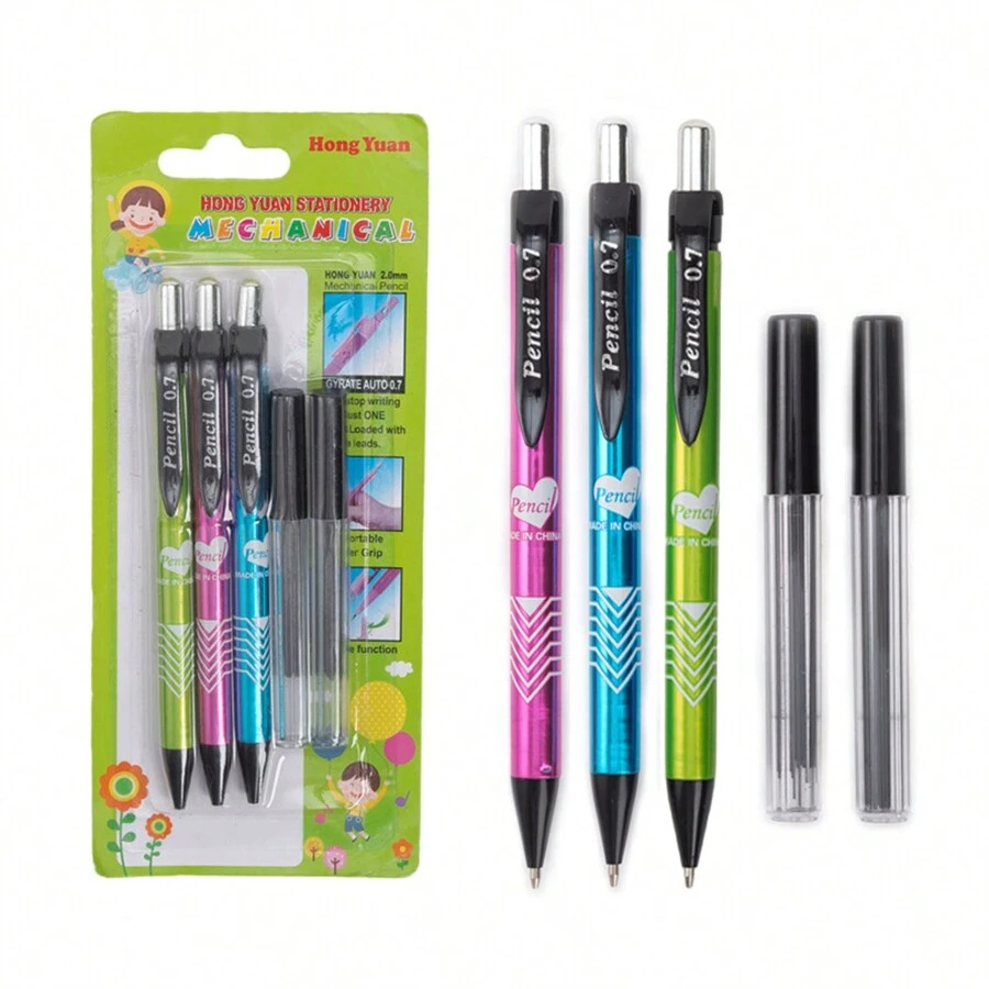 Mixed Color Set Of Hb 0.7mm Mechanical Pencils, Automatic Pencil For ...