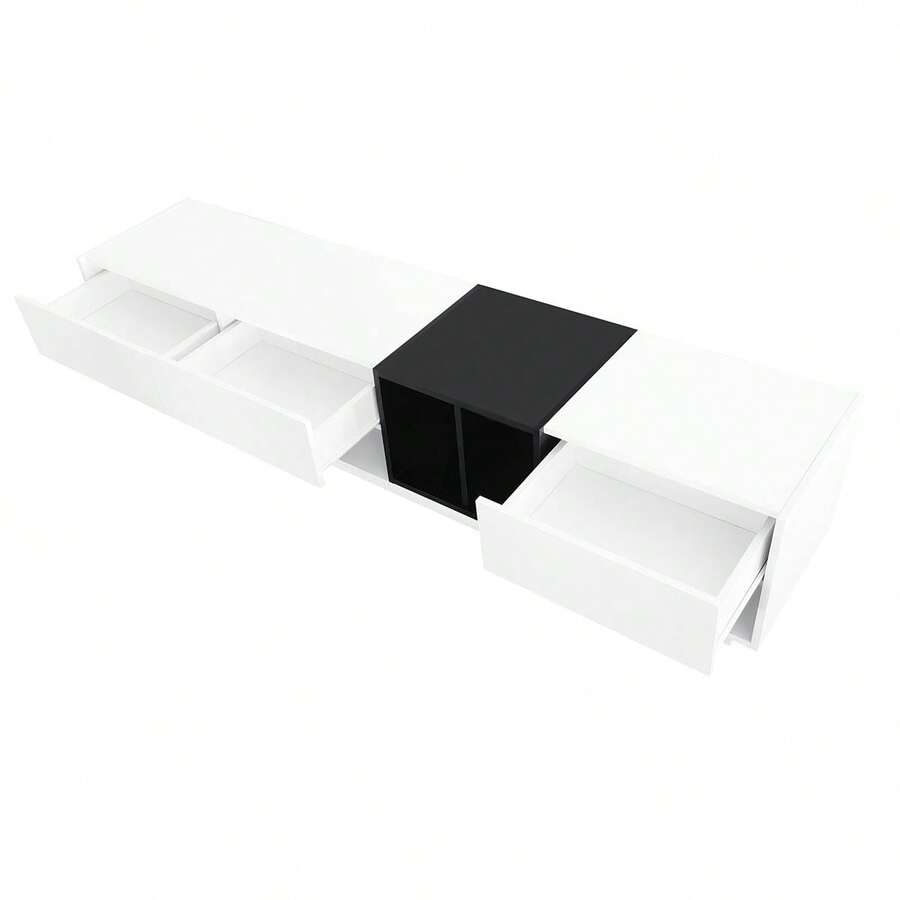 OSQI Sleek and Stylish TV Stand with Perfect Storage Solution, Two-Tone ...