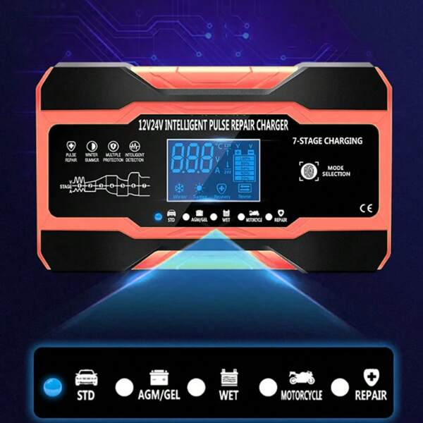 Car Battery Charger Intelligent Fast Charging Pulse Repair Charger For ...