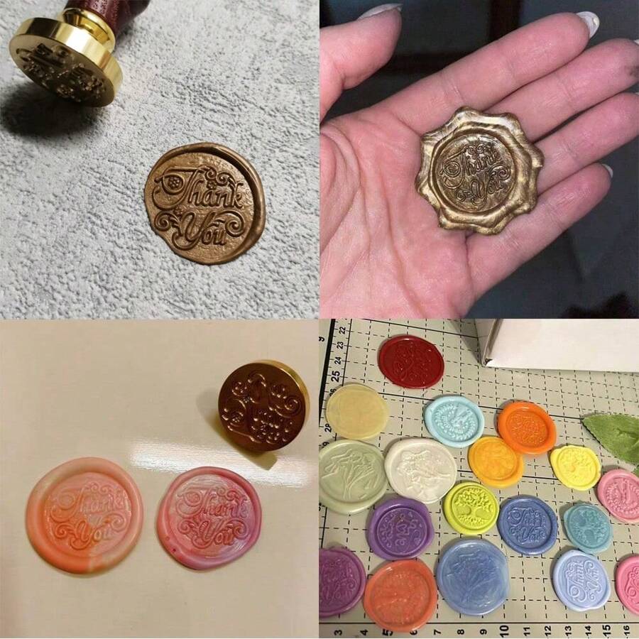 1pc Metallic Letter Design Wax Seal Stamp Head, Simple Multi-purpose ...