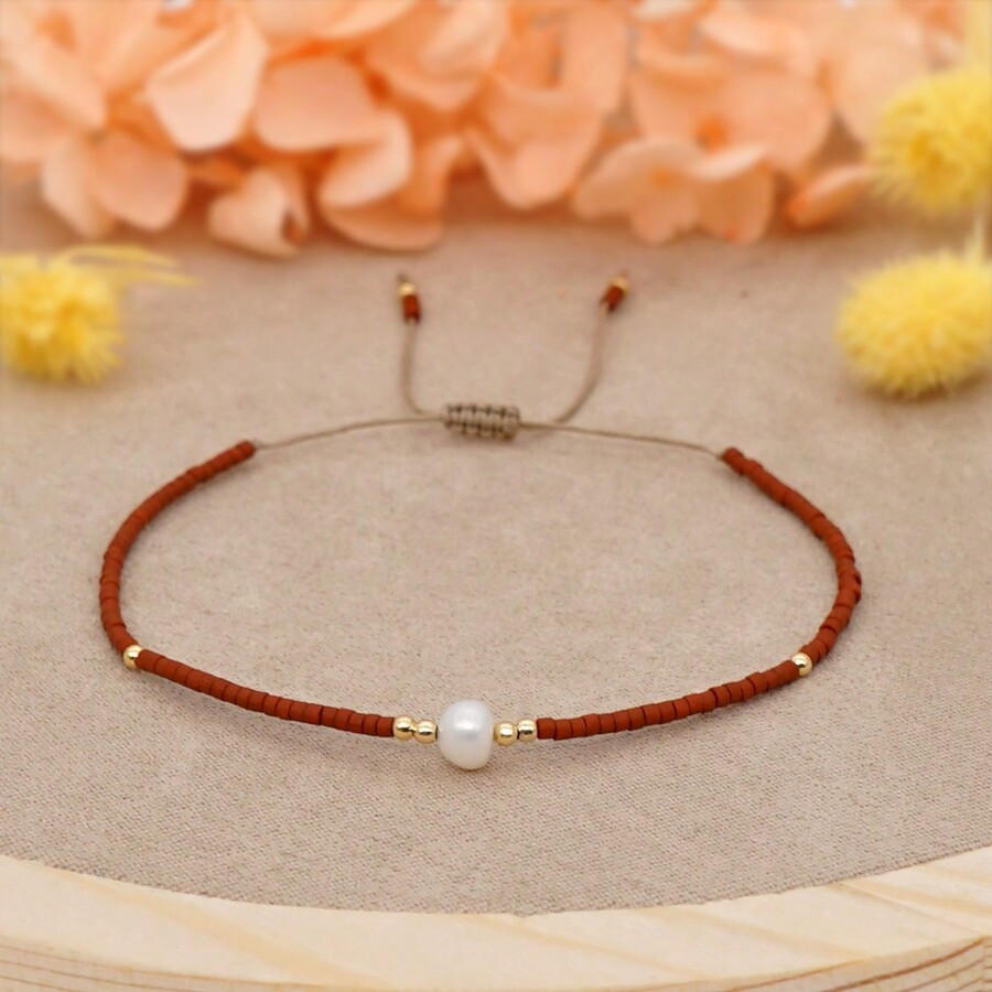 1pc Tiny Bracelets Beads Simple String Glass Beaded Braclets Beach ...