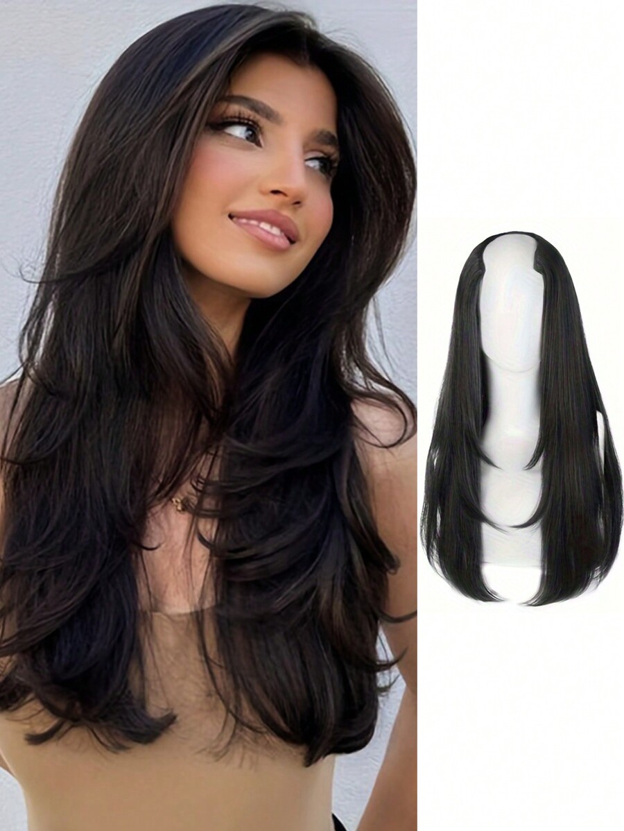 One-Piece Type Gorgeous Layered Hair Extensions Wig For Women - Long ...