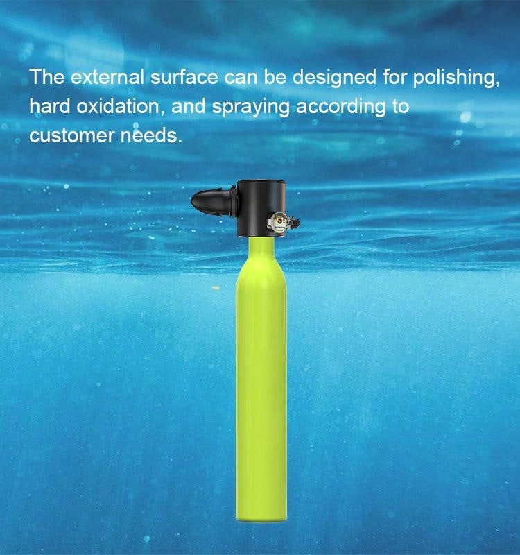 Portable Underwater Emergency Breather 0.5l Storage Air Tank Full Set ...