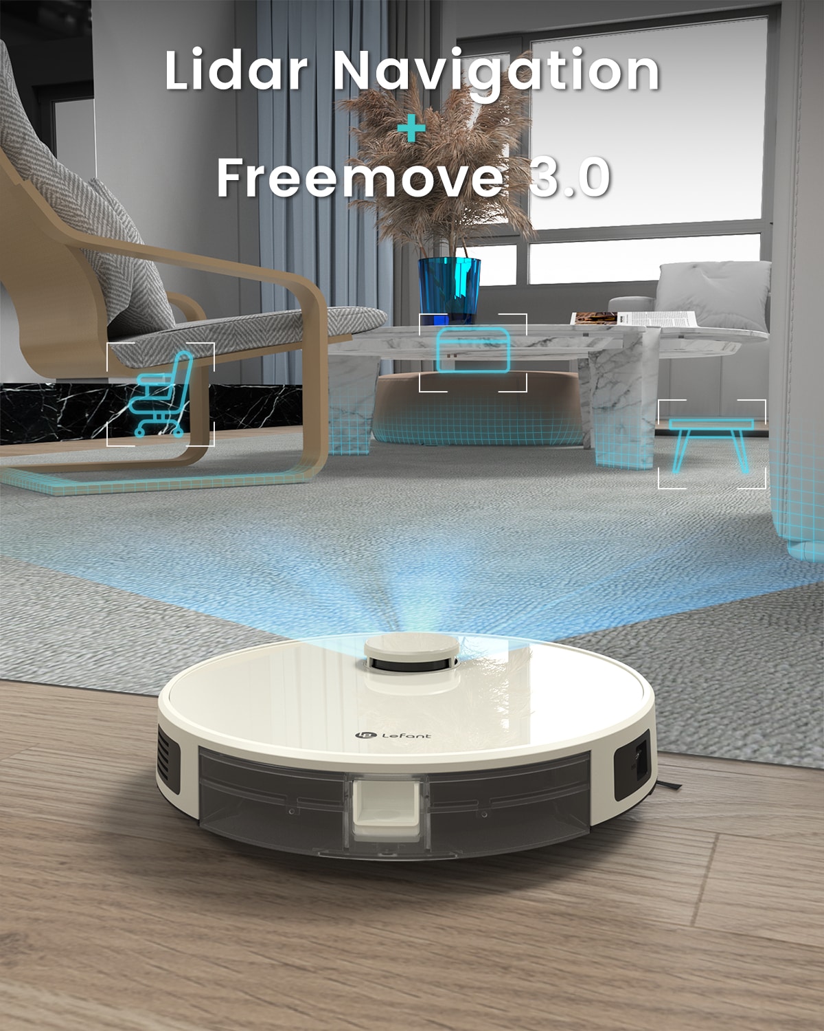 Lefant M1 Robot Vacuum And Mop Combo, Mapping Smart Vacuumwith Lidar ...