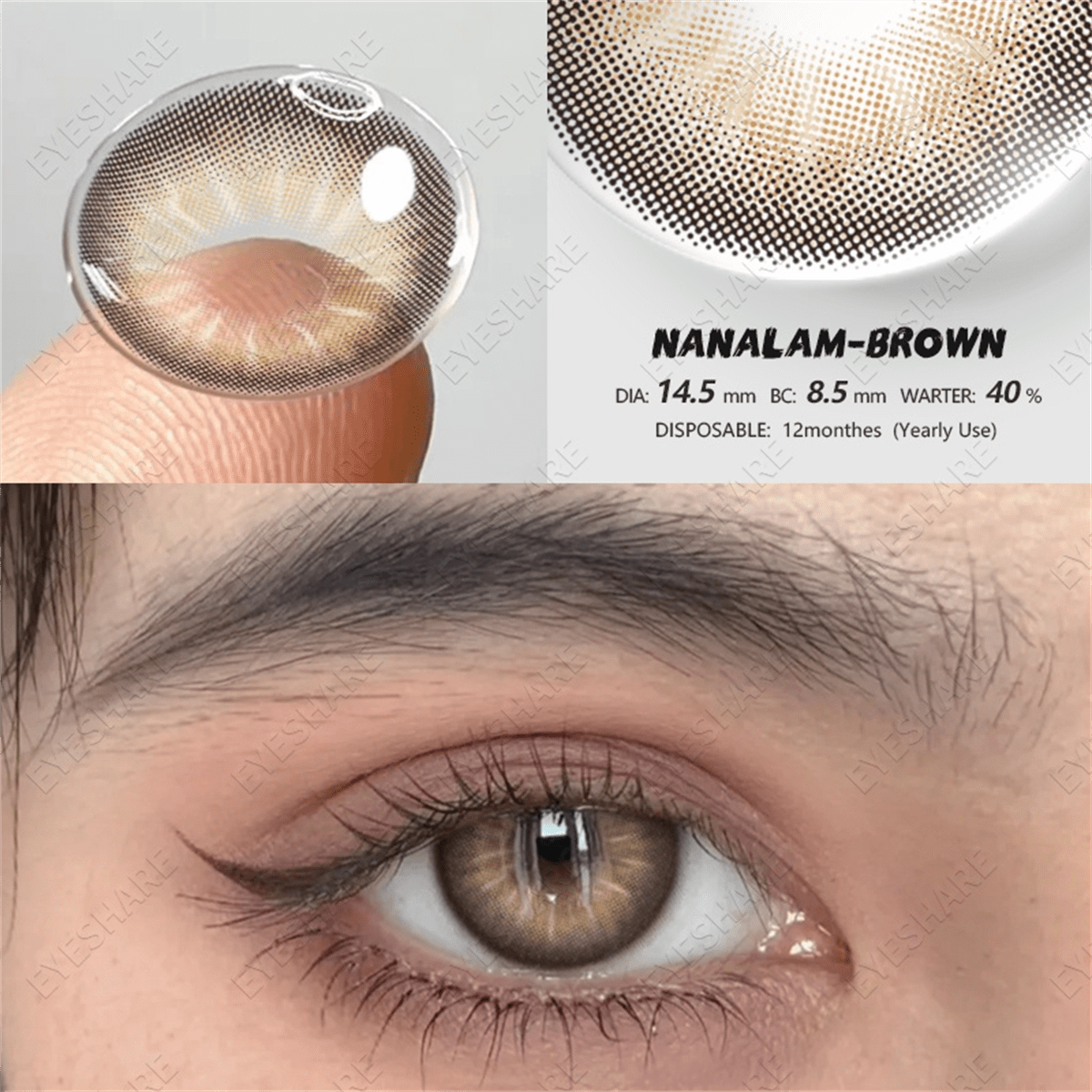 Nouvelles Lentilles De Contact Colorées Eyeshare Pour Les Yeux 1 Paire ...