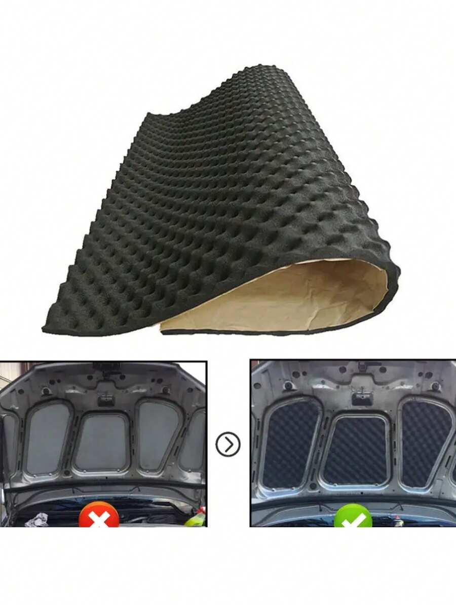 1pc 50cm*100cm Car Soundproofing Pad, Car Hood Soundproofing Pad ...