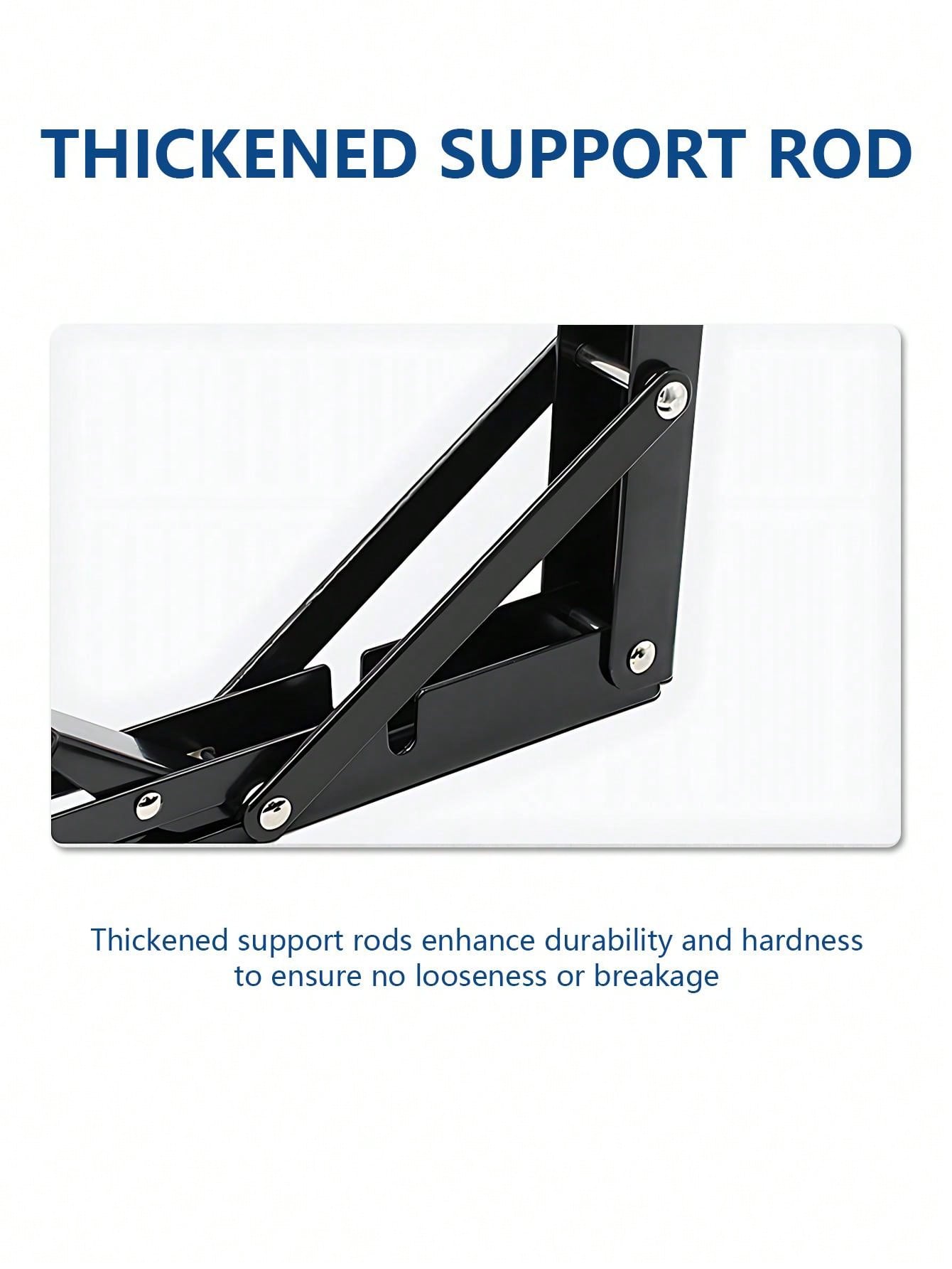 2pcs Heavy Duty Folding Shelf Brackets, Floating Triangle Shelf Bracket ...