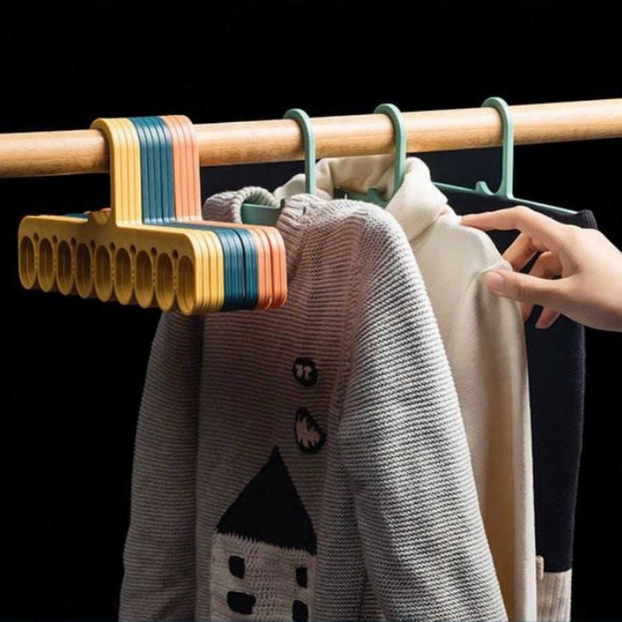 10pcs Multifunctional Hangers For Socks, Underwear, Drying Rack With 9 ...