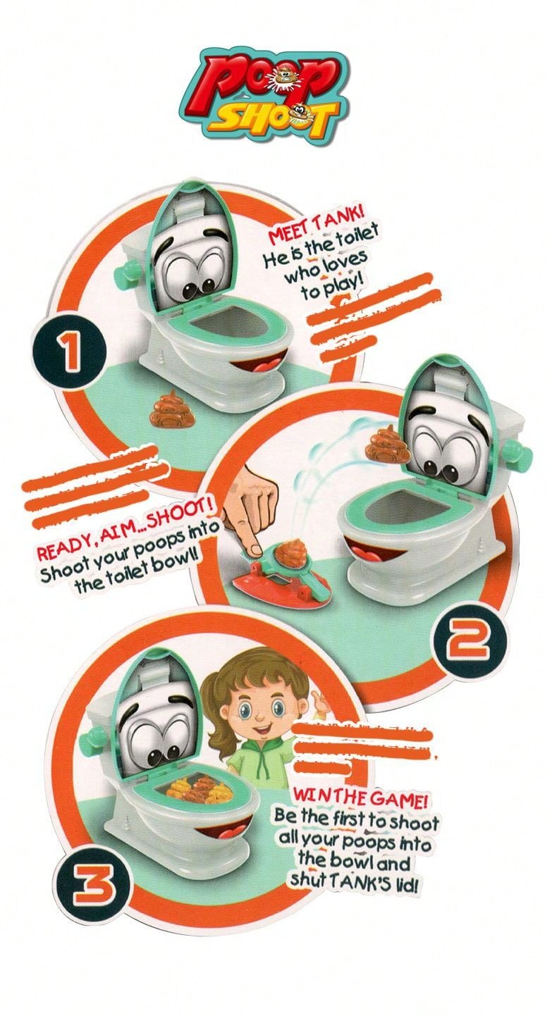 Novelty Prank Toilet Game Eject Poop Spoof Toy For Parent-child ...