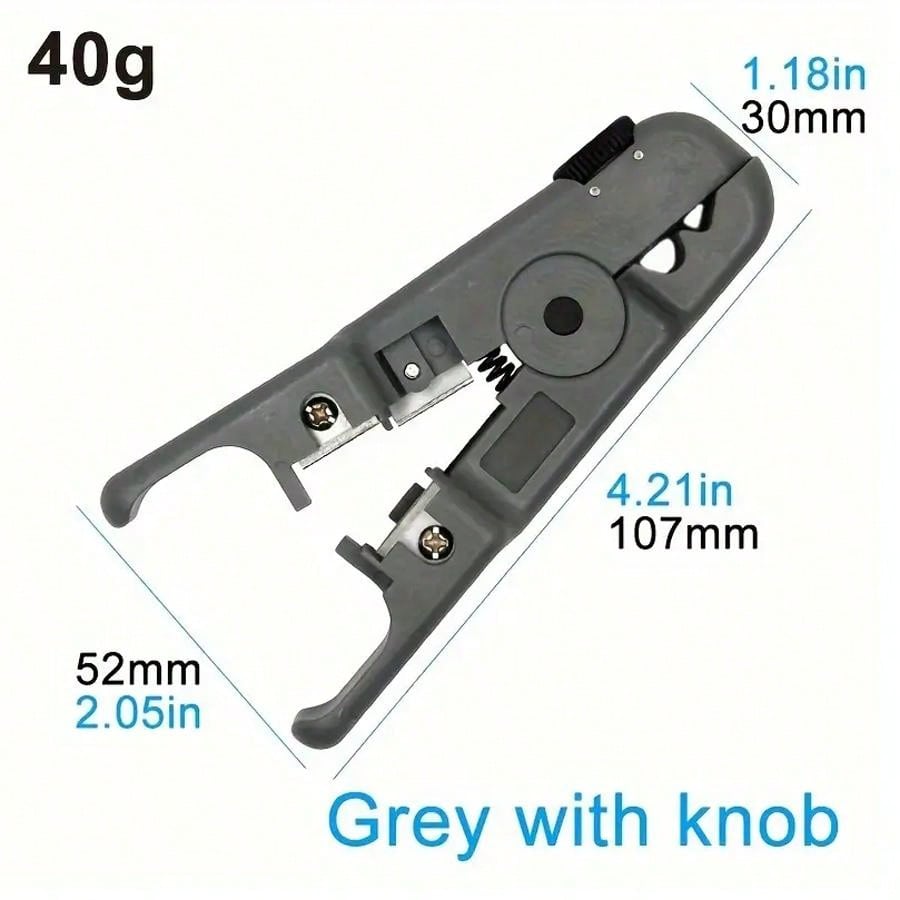 1pc Metal Wire Stripper With Rotating Knob, Portable Cable Stripping ...