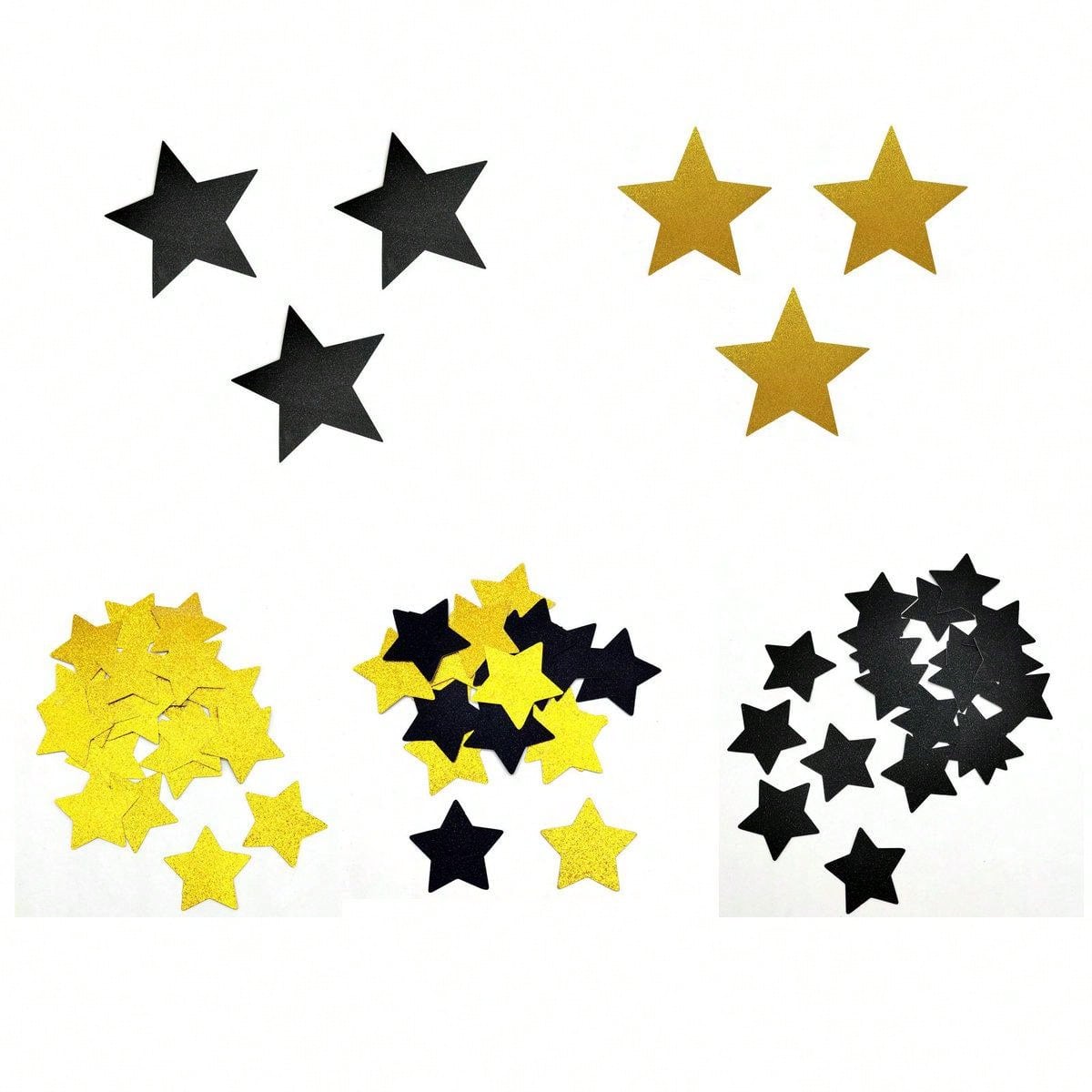 Glitter Star Birthday Confetti Double Sided Star Shape Cutouts For ...