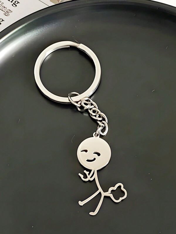 1pc Cute Cartoon Q Version Funny Matchstick Man Shaped Stainless Steel ...