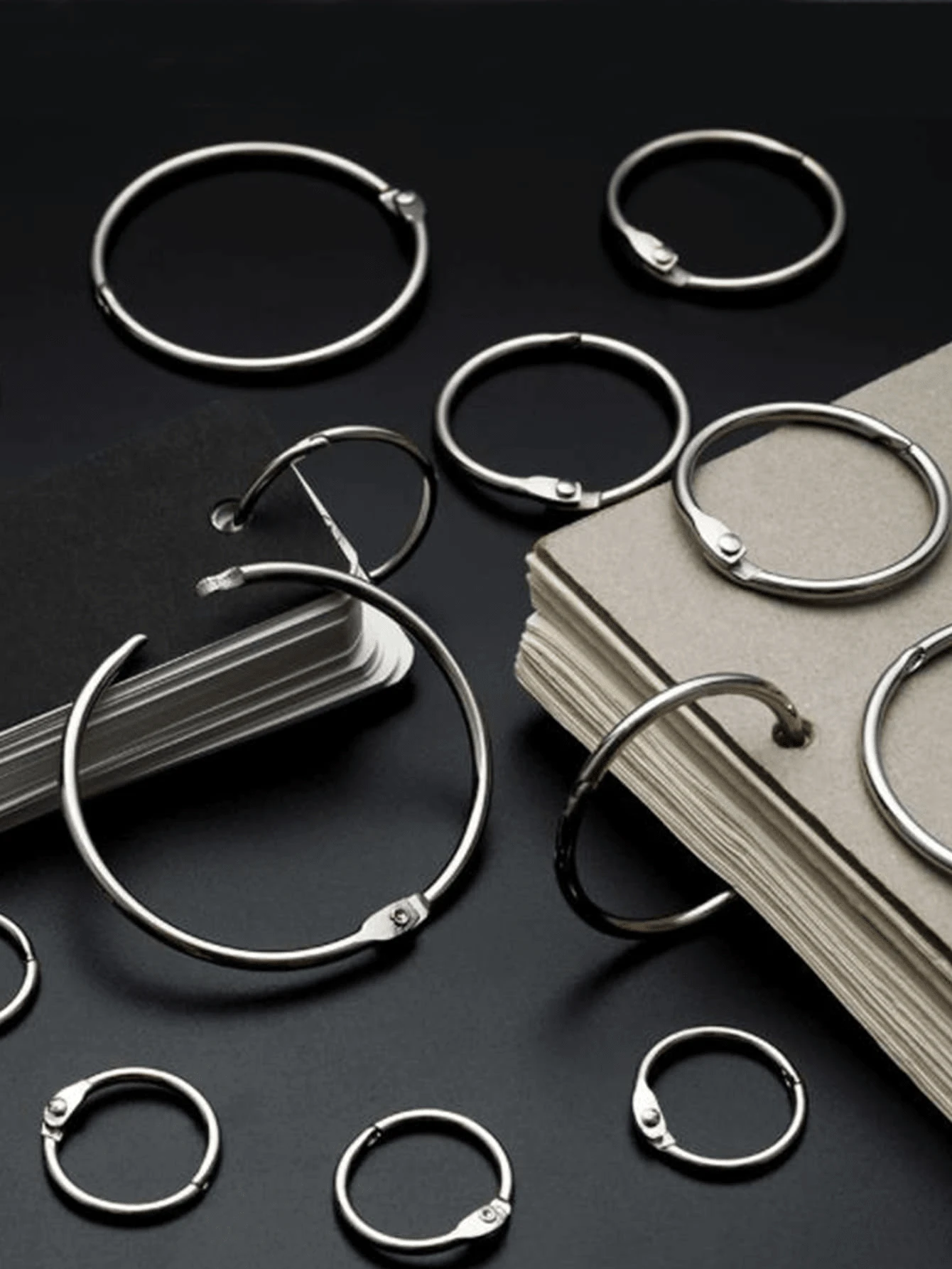 10pcs Metal Binder Rings With Clasp, For Scrapbook, Book, Diy Crafts ...