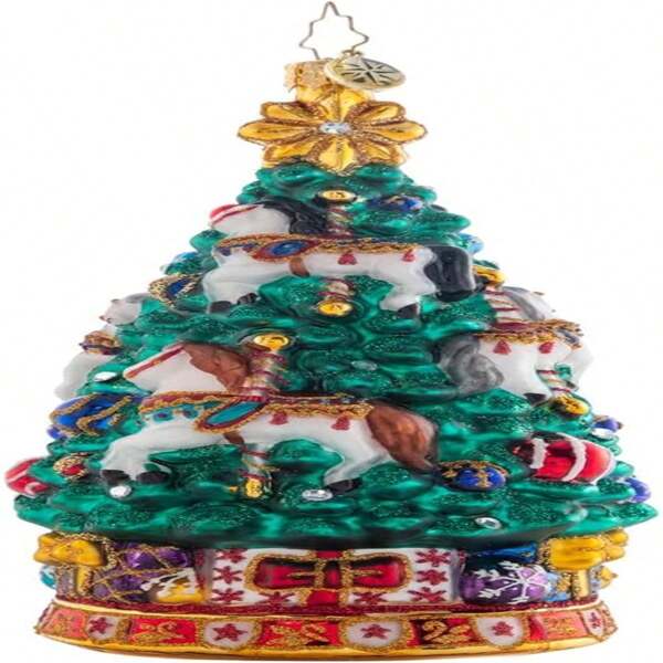 LOCHAS Hand-Crafted European Glass Christmas Tree Decorative Ornament ...