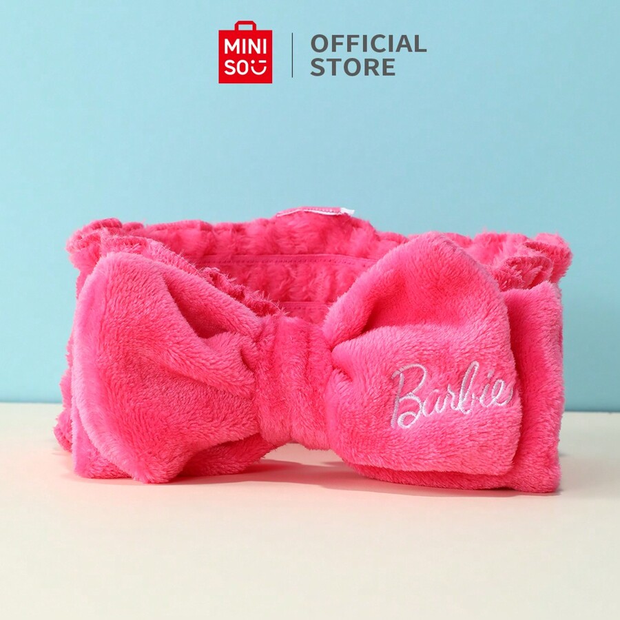 Miniso Barbie Collection Large Bow Elastic Stylish Women's Headband ...