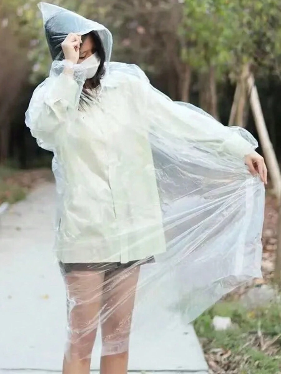 Disposable Raincoat (Card Packaging) In Random Colors For Daily Use And ...