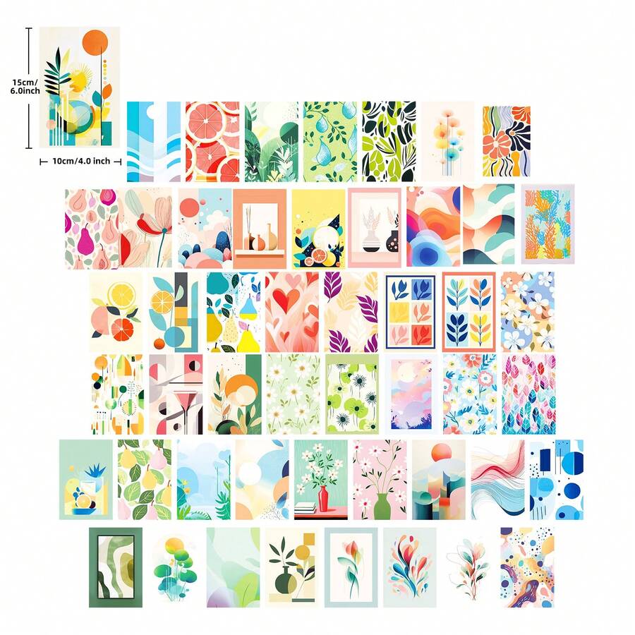 50 PCS Wall Collage Kit Aesthetic, Danish Pastel Wall Collage Room ...
