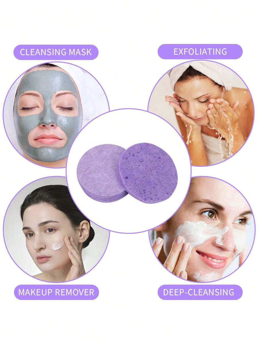 10-Count Natural Facial Sponges, Beauty Spa Sponges For Facial ...