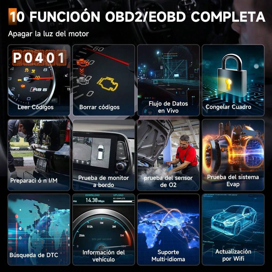 ANCEL FX5000 OE-Level Full System Diagnostic Scan Tool OBD2 Code ...