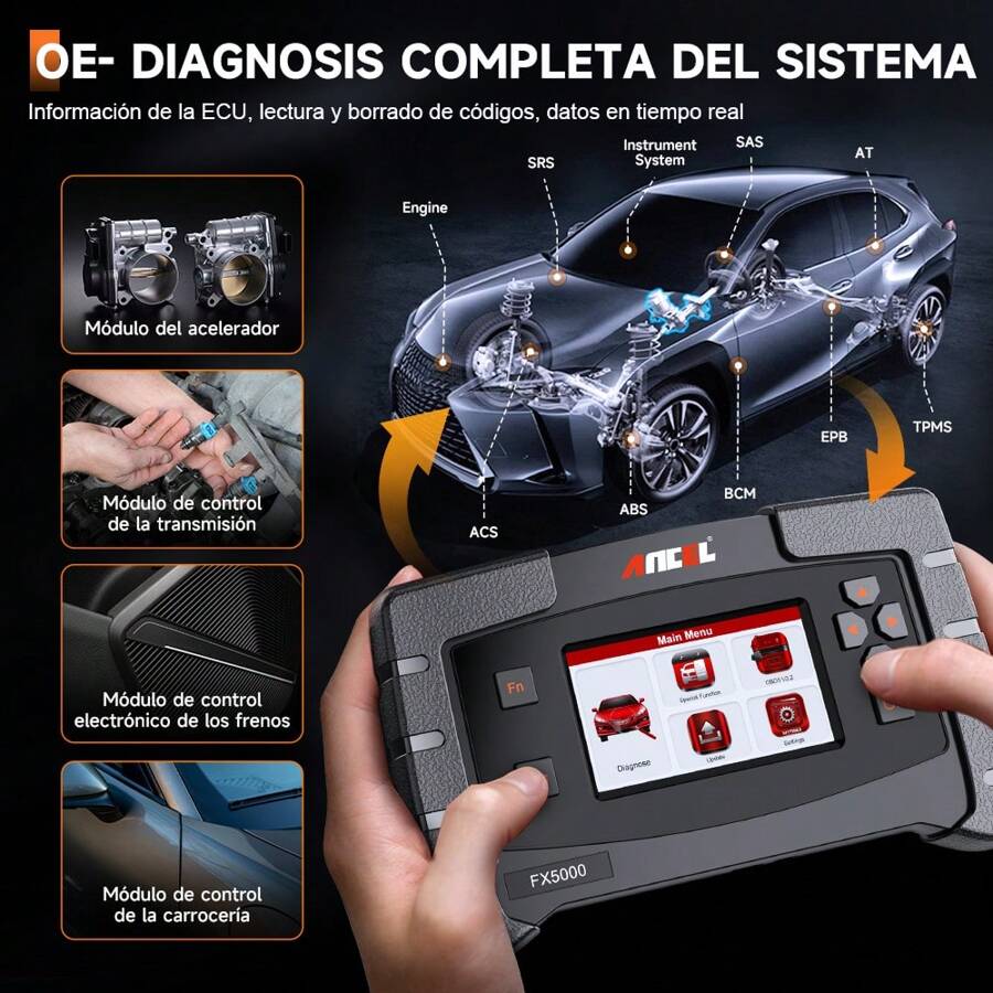ANCEL FX5000 OE-Level Full System Diagnostic Scan Tool OBD2 Code ...