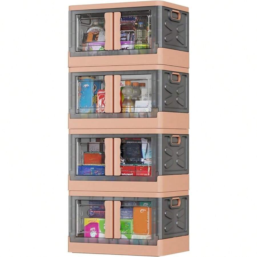 Storage Bins with Lids, Stackable Storage Bins with Wheels & Folding ...