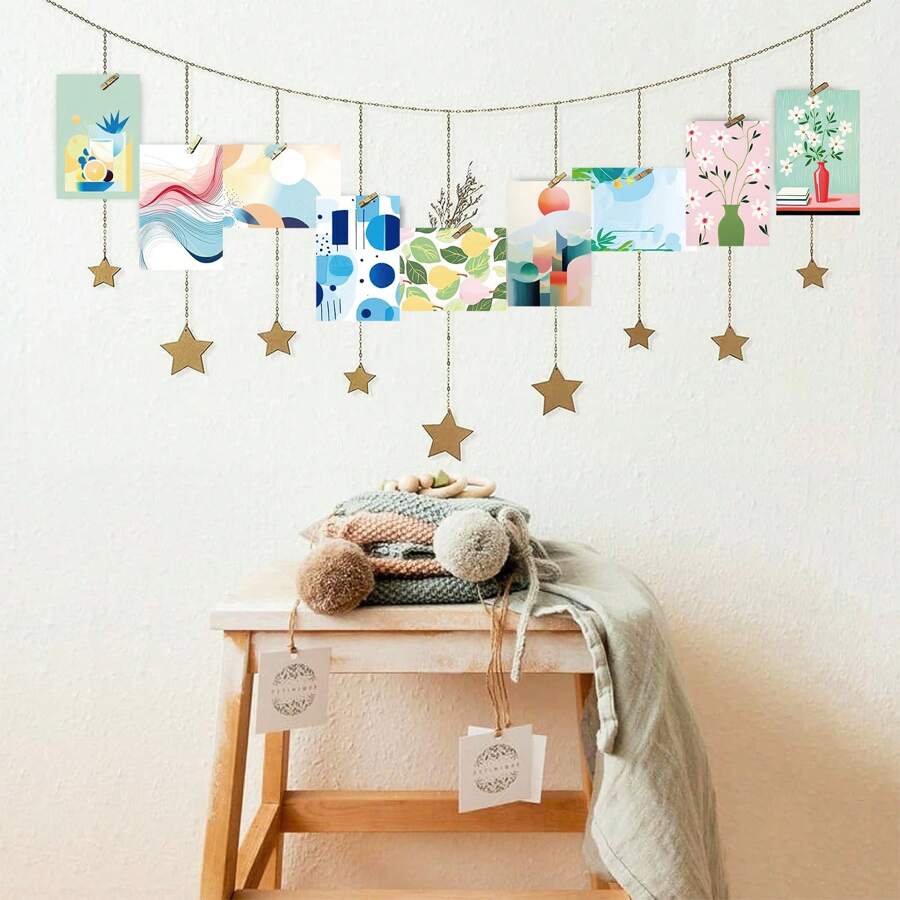50 PCS Wall Collage Kit Aesthetic, Danish Pastel Wall Collage Room ...