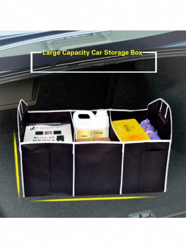 Car Trunk Storage Box Foldable Multi-functional Car Rear Trunk ...
