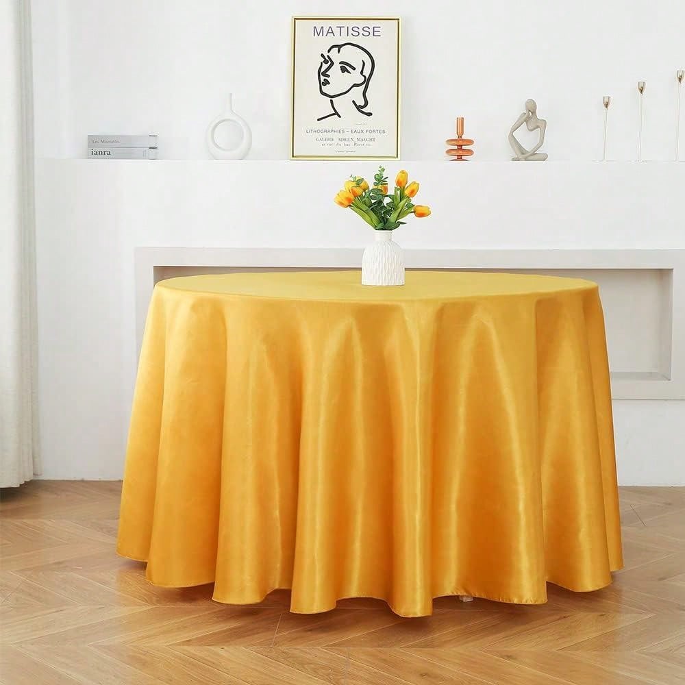 1pc 57 Inches Rose Gold Satin Tablecloth, Smooth And Shiny Fabric For ...