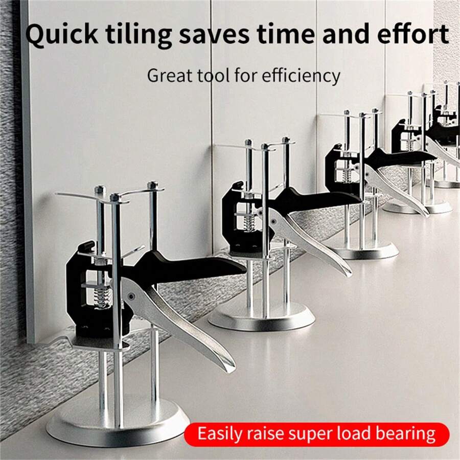 Adjusting the height of the ceramic tile ceiling by adjusting the ...