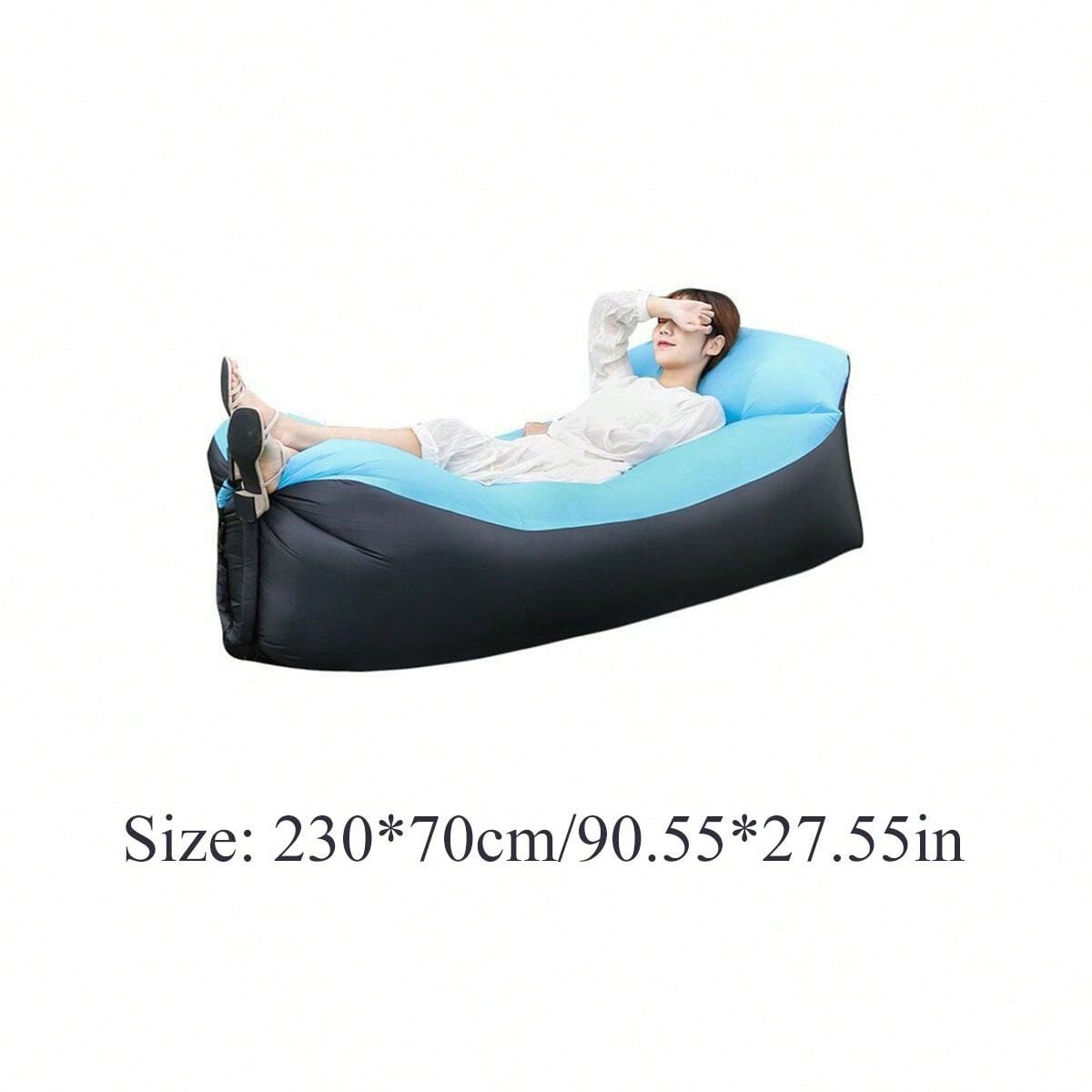 1pc Inflatable Lazy Sofa Outdoor Beach Lazy Bed Air Bed Sleeping Bag ...