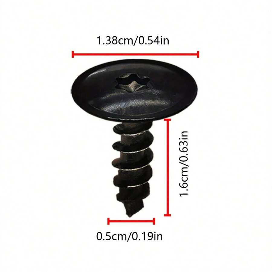 5mm Black Torx Screw Car Engine Under Cover Splash Guard Self-tapping ...