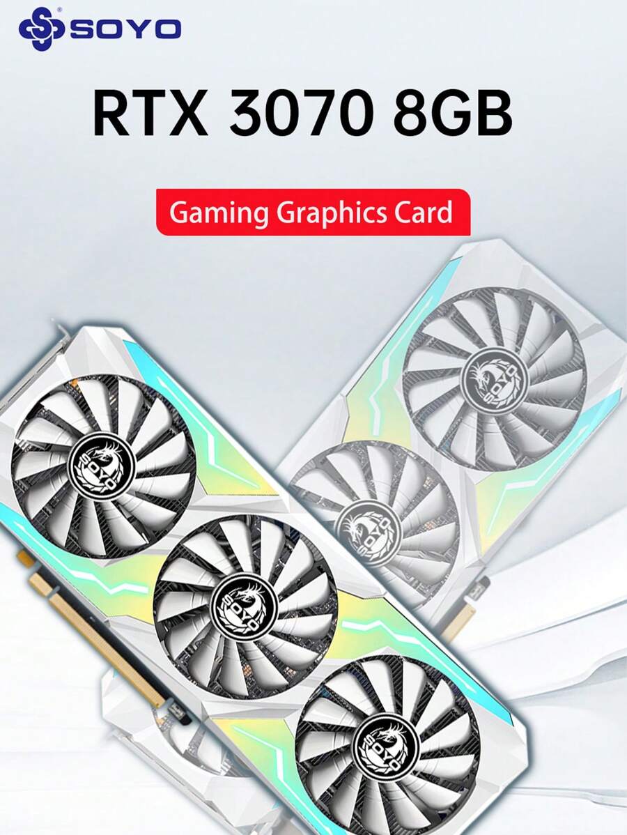 SOYO RTX 3070 8G Nvidia Graphics Card 256bit PCI Video Cards GDDR6 ...