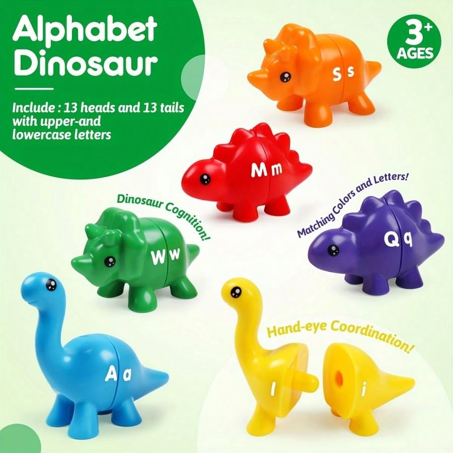 Reversible Matching Dinosaur Contains 26 Letters Of The Alphabet ...