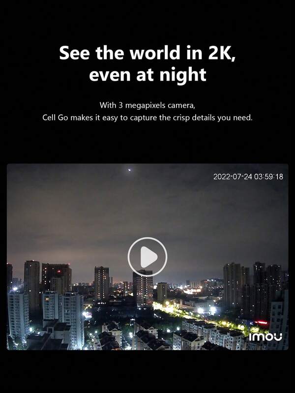 IMOU Cell Go (Kit) With Solar Panel Rechargeable Camera Wi-Fi ...