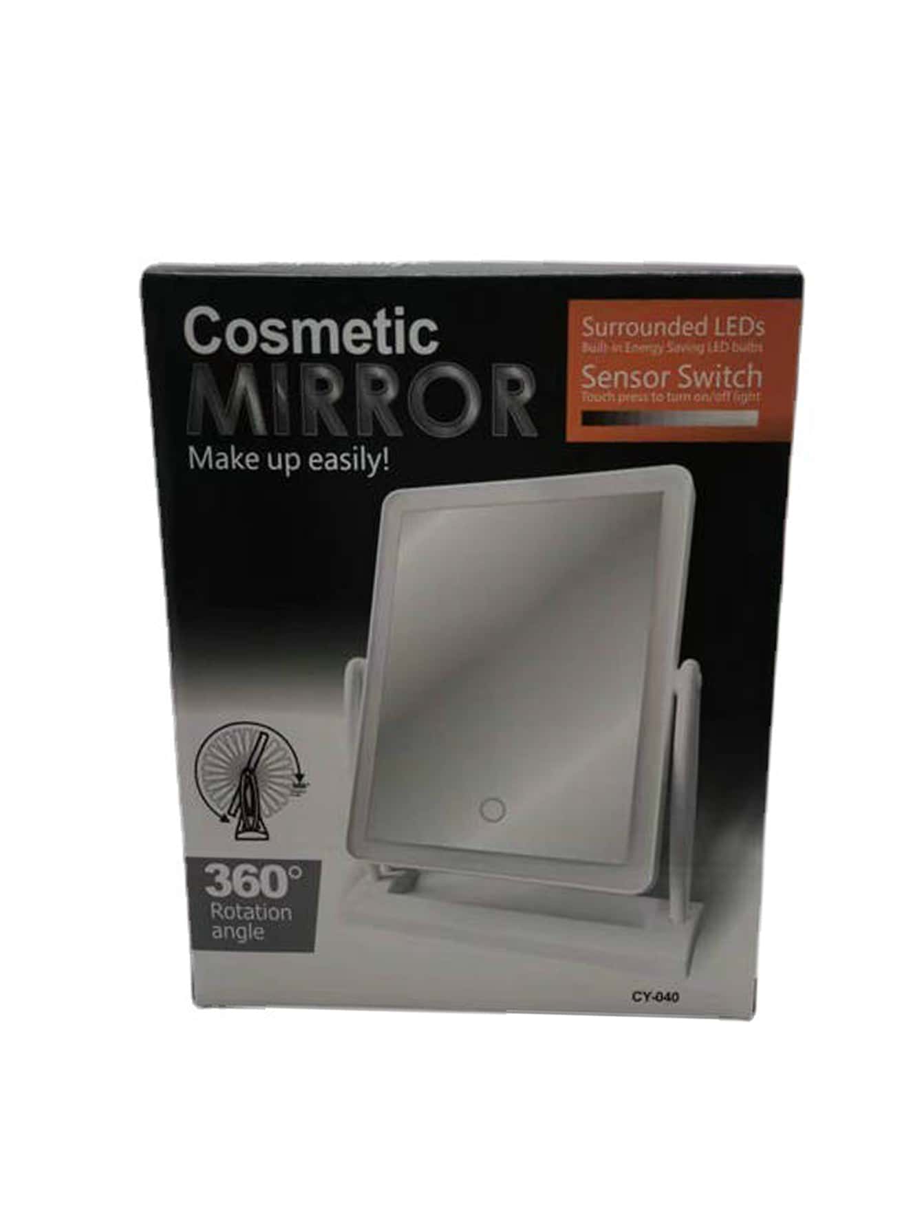 Makeup Mirror With LED Lights And Touch Sensor, ABS Material, 360 ...