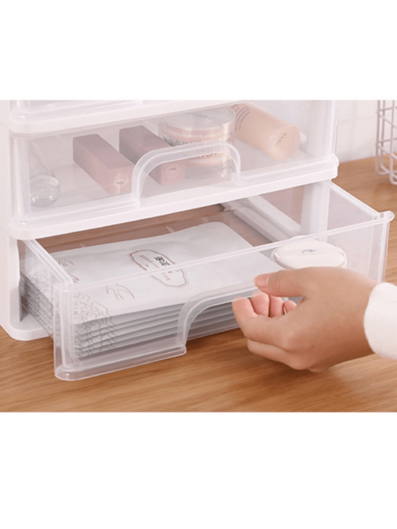 White Three-Layer Multi-Functional Storage Box Organizer | SHEIN UK