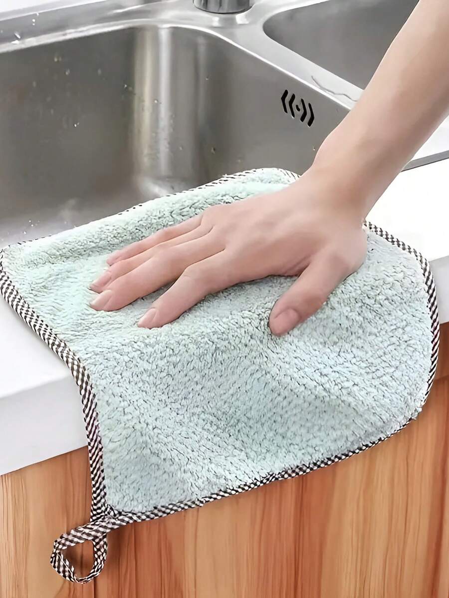 5pcs/10pcs Pineapple Grid Pattern Cloth, Hanging Cloth, Kitchen ...