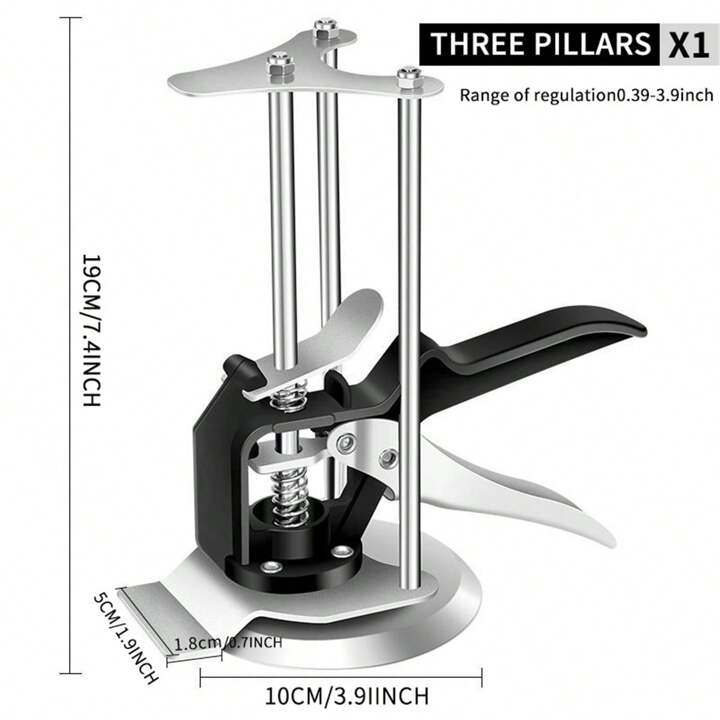 Adjusting the height of the ceramic tile ceiling by adjusting the ...