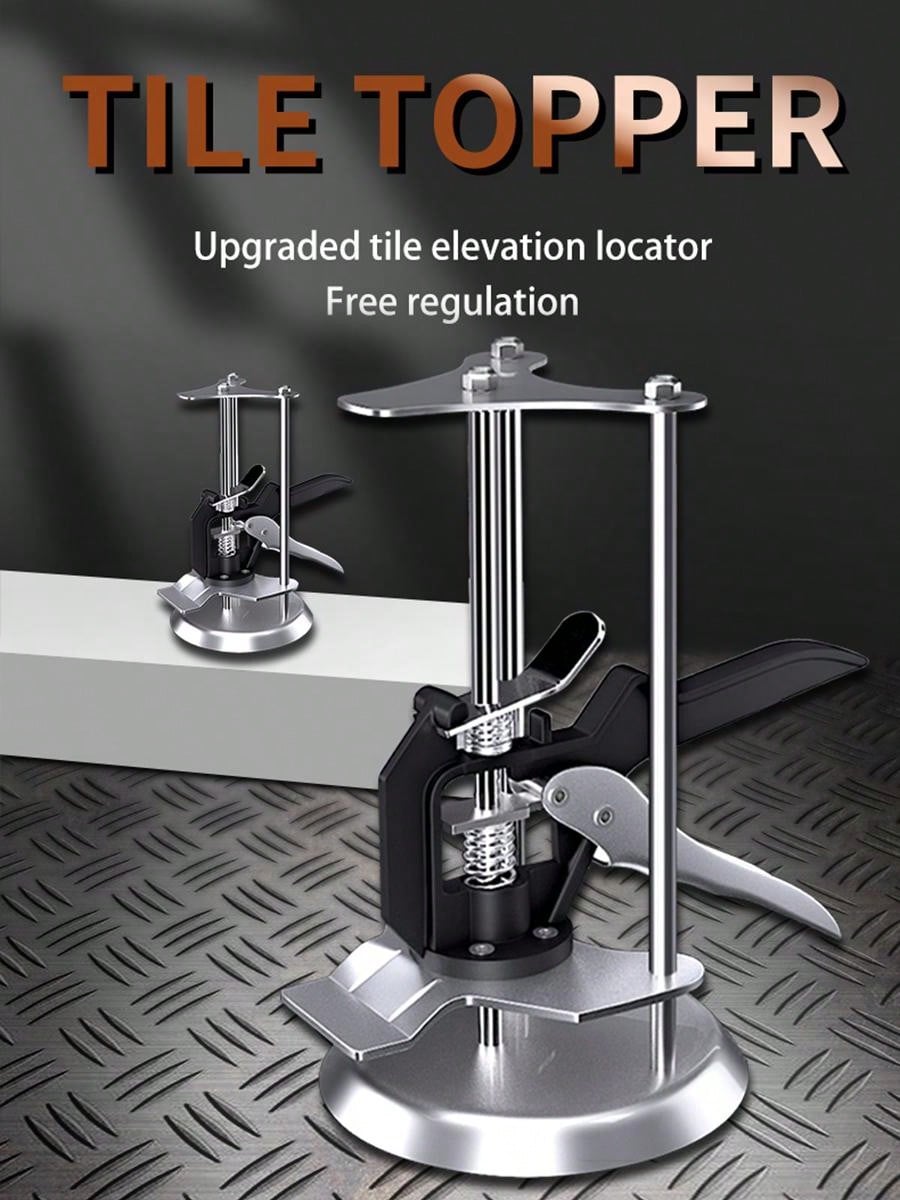 Adjusting the height of the ceramic tile ceiling by adjusting the ...