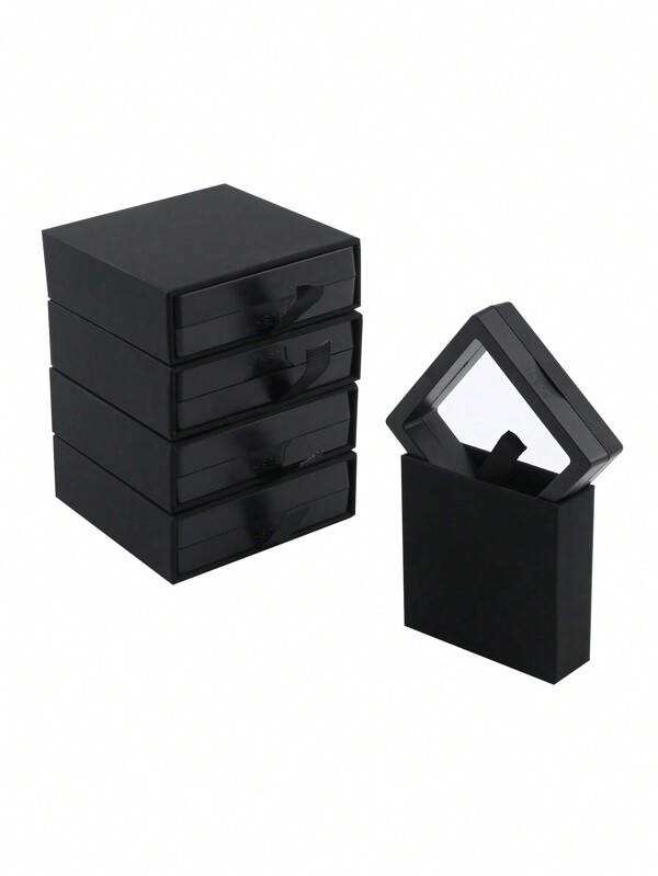 1pc Transparent Floating Display Box 3d Floating Jewelry Storage Box ...