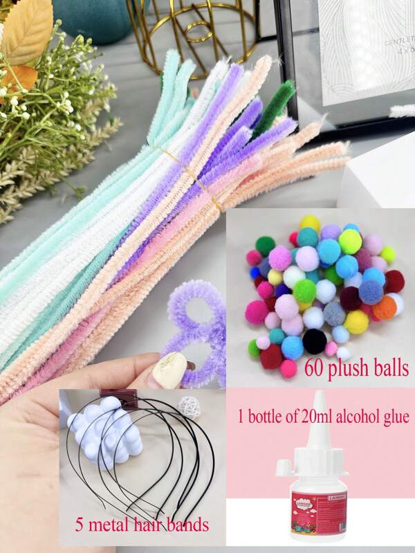 1pc Child Handmade Twist Striped Pipe Cleaner Set Diy Material ...