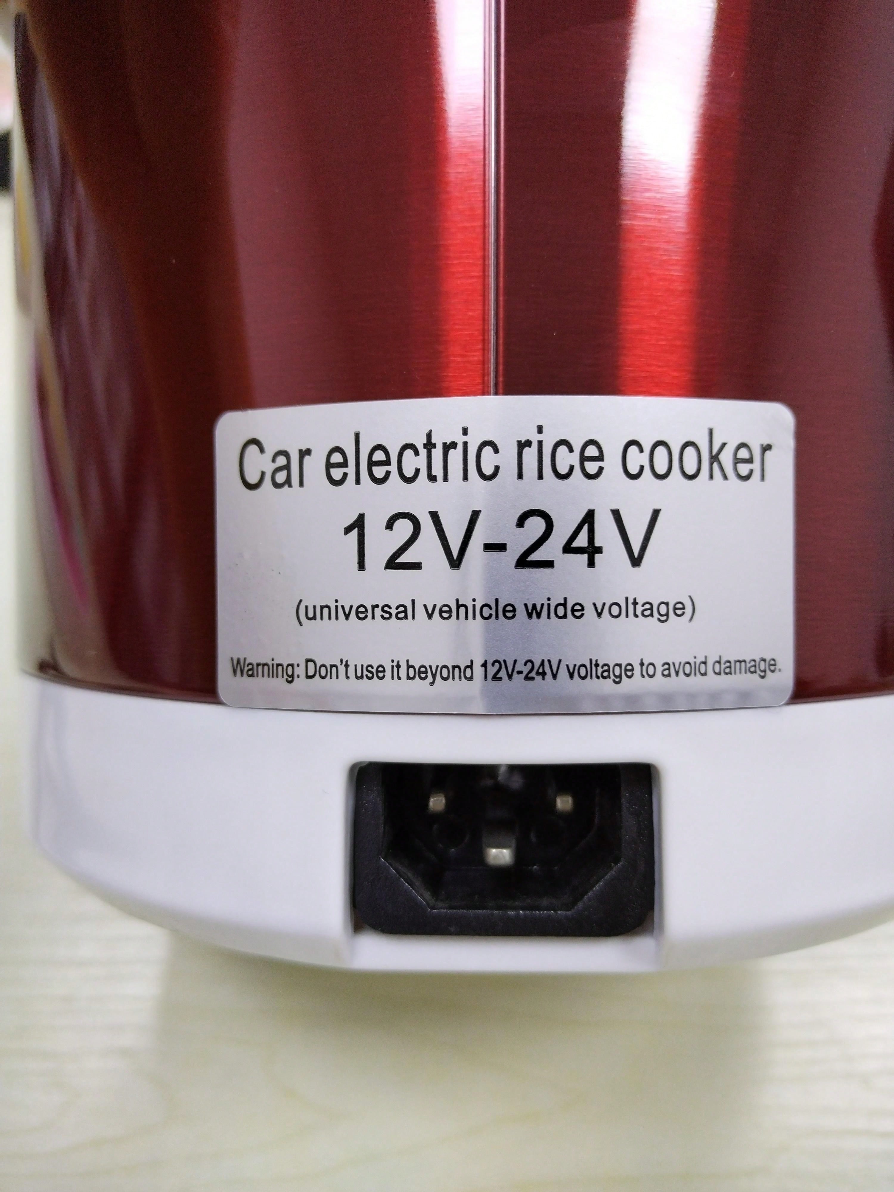 12V 24V Mini Car Rice Cookers 1.6L Car Trucks Electric Soup Porridge Cooking Machine Food ...