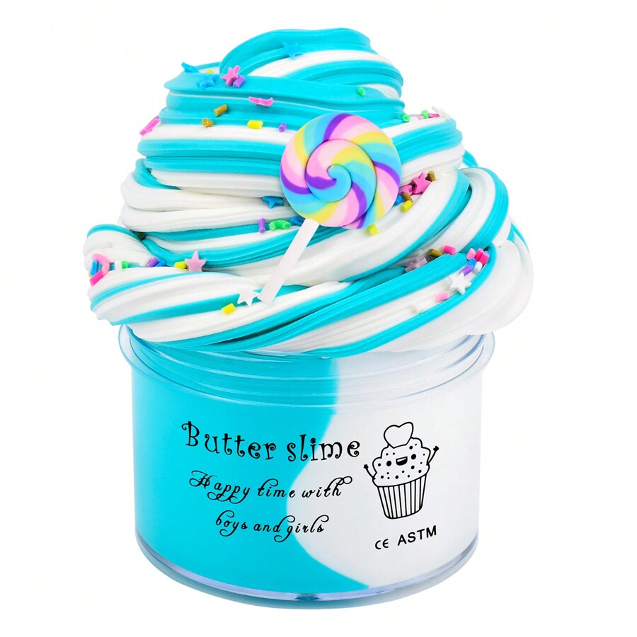 2pcs Butter Bicolor Slime Kit. For Party Favors Gift, Scents Dual ...