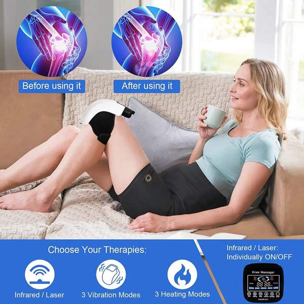 Knee Massager Cordless Massager With Heat And Vibration Compression