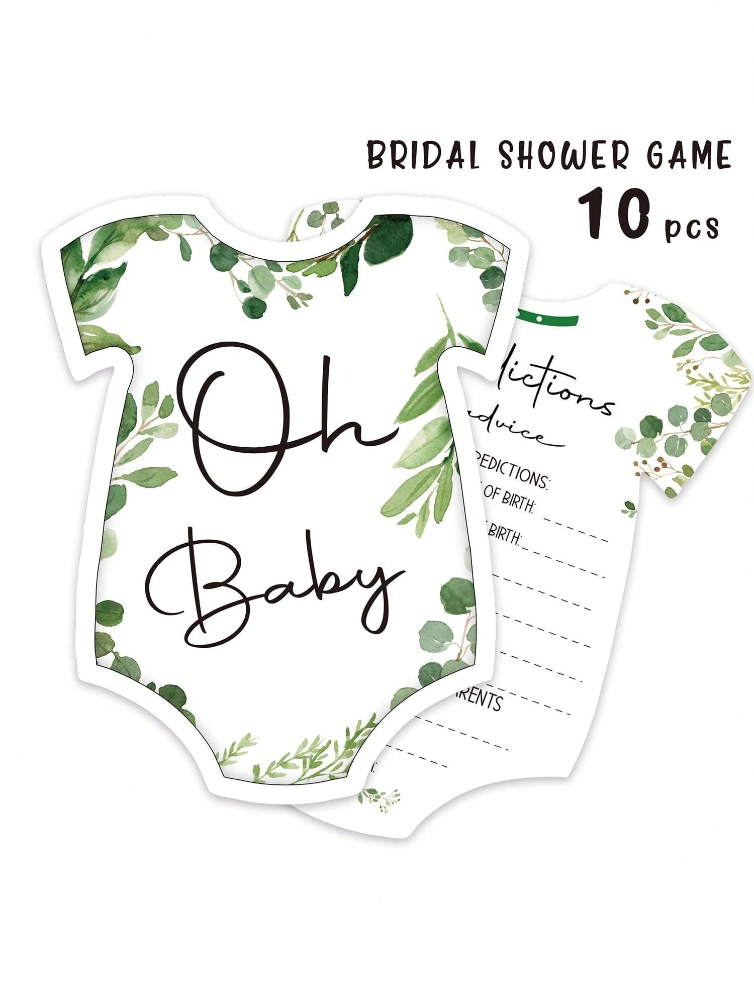 10pcs Suggested Prediction Cards For Children's Baptism Game, Gender ...