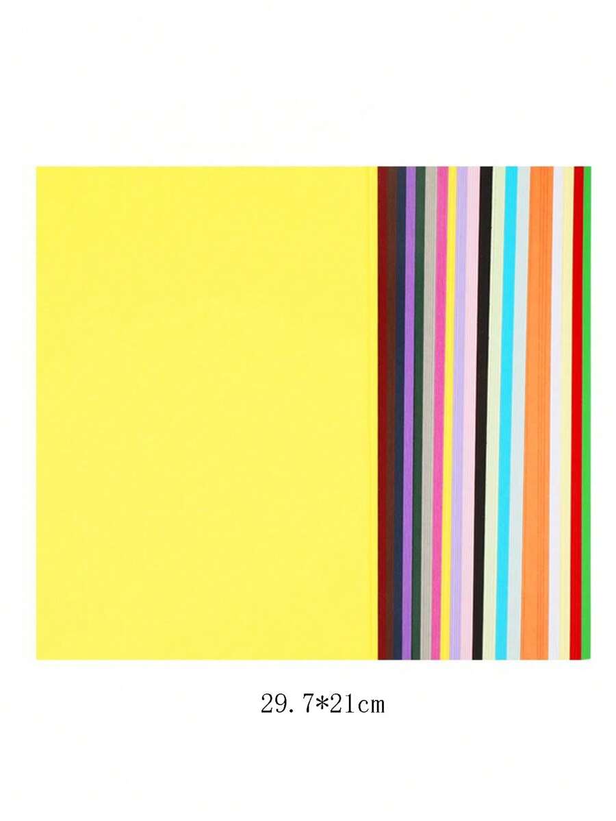 100 Sheets Of A4 Hard Card Paper 20 Colors Mixed Colored Paper Imported ...